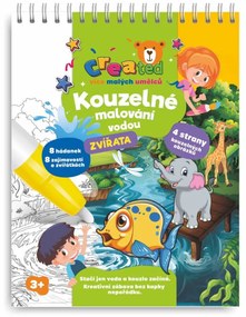 Kouzelné malování vodou/blok s tužkou zvířátka created 4 listy 17x23x2cm