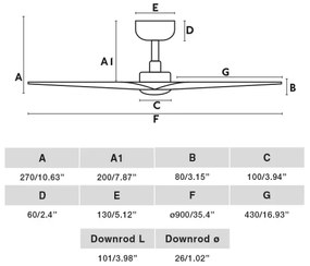 FARO 33824WT-1TW - LED Stm. str. vent. HEY S LED/10W/230V bílá pr. 90 cm WT + DO