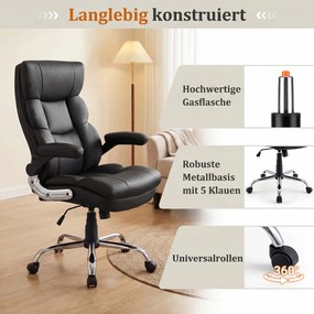 Costway Ergonomická kancelářská židle s rozkládacími područkami a funkcí