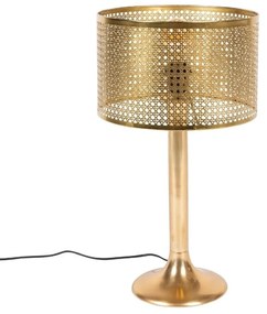 Zlatá kovová stolní lampa DUTCHBONE BARUN