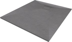 Gamma Erga Oldaf, SMC obdélníková sprchová vanička 100 x 80 cm, šedá matná, ERG-GMA-OL-80100G