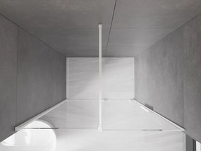 Mexen Velar, posuvné dveře do otvoru 140x200 cm, 8mm čiré sklo, bílý profil, 871-140-000-01-20