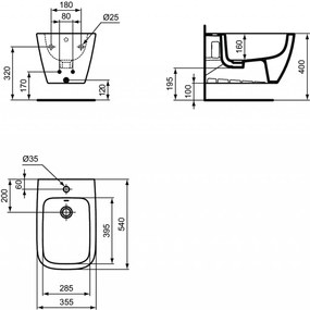 Ideal Standard i.life B - Závěsný bidet, bílá T461501