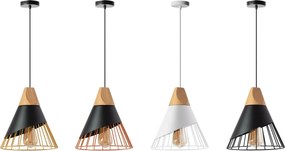 Toolight - Skandidávská závěsná stropní lampa 1xE27 APP223-1CP, černá-hnědá, OSW-00890
