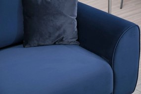 Designová sedačka Haylia 287 cm modrá - levá