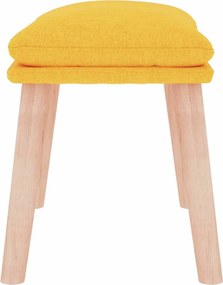 Podnožka hořčicově žlutá 45 x 29,5 x 35 cm textil 341431