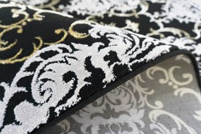 BE Koberec Elite 23282 BLACK GOLD - černý obdélníkový Rozměr: 60x100 cm