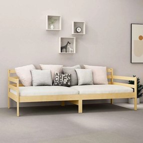 Válenda s matrací 90 x 200 cm masivní borové dřevo 3083584