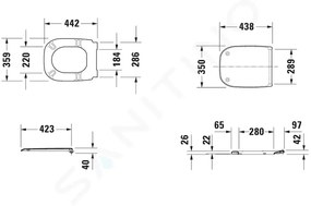 DURAVIT - D-Code WC sedátko, softclose, bílá (0067390000)