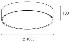 Led2 Stropní LED svítidlo MONO ø 100 cm Barva: Bílá, Stmívání, řízení: 3000K/4000K RF Control