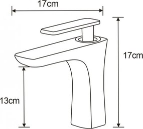 Mexen Indus umyvadlová baterie, černá-zlatá, 744600-75
