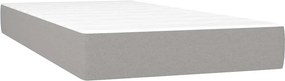 Box spring postel s matrací světle šedá 80 x 200 cm textil 3128157
