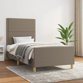 Rám postele bez matrací taupe 90x190 cm textil 3124940