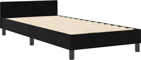 Postel s boxspringem s čelo Černá 100 x 200 cm samet 3344923