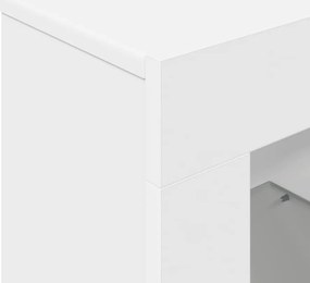 vidaXL Rohový LED TV stojan 100x40x68cm Bílá Kompozitní dřevo [889785]