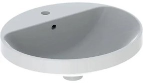 Geberit VariForm - Umyvadlo zápustné 500x450 mm, s přepadem, otvor pro baterii, bílá 500.712.01.2