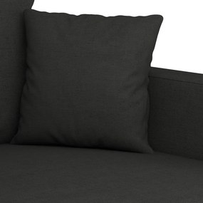 4dílná sedací souprava s polštáři černá textil 3201644