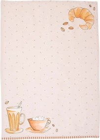 Béžová bavlněná utěrka Your Favorite Breakfast - 50*70 cm