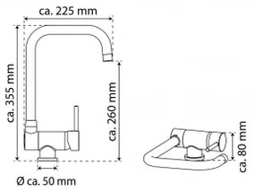 Eisl NI182-0335T - Dřezová baterie FLEXO lesklý chrom