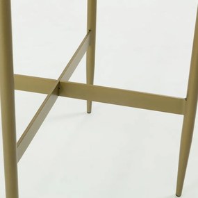 Bílý skleněný odkládací stolek Kave Home Elisenda 50 cm