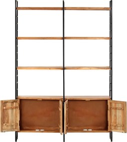 4patrová knihovna 124 x 30 x 180 cm masivní akáciové dřevo 284416