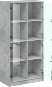 Highboard s dvířky betonově šedý 68x37x142 cm kompozitní dřevo 3295860