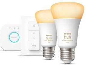 Základní sada Philips Hue WHITE AMBIANCE 2xE27/8W/230V + zařízení k propojení