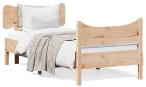 Rám postele s čelem 90 x 200 cm masivní borové dřevo