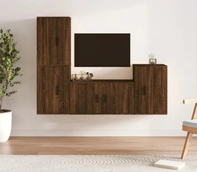 vidaXL 4dílný set TV skříněk kompozitní dřevo [3188608] Barva: šedá sonoma