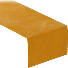 Stolní běhoun barva žlutá látka lesklé, sametová