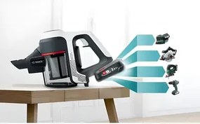Bosch Serie 6 BKS611MTB bílá / Aku tyčový vysavač / 18V / 30 min provo