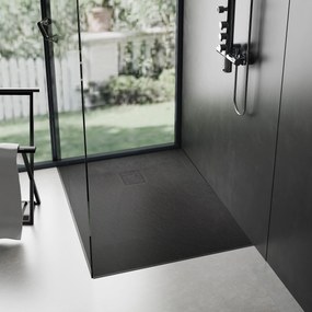 Rea Magnum Black, SCM obdélníková sprchová vanička 100x80 cm, černá, REA-K3330