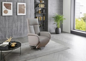 XXXLutz RELAXAČNÍ KŘESLO, kůže, světle šedá Sit & More - Online Only křesla & taburety - 000144006127