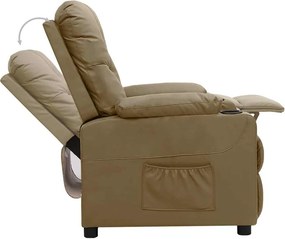 Polohovací křeslo cappuccino umělá kůže 339124