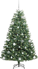 Umělý Skládací Vánoční Strom Zelená 150 cm PVC a kov 3395483