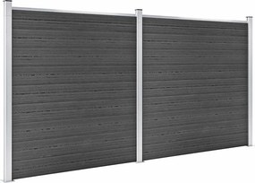 Sada plotových dílců WPC 353 x 186 cm černá 3070429