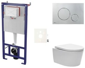 Cenově zvýhodněný závěsný WC set SAT do lehkých stěn / předstěnová montáž+ WC SAT Brevis SIKOSSBR71K