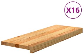 Nášlapy na schody 16 ks světle hnědé 70x30x2 cm masivní dub 3282995