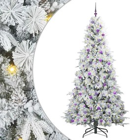 Umělý Skládací Vánoční Strom s stojanem Bílá 240 cm PE a PVC 3397516