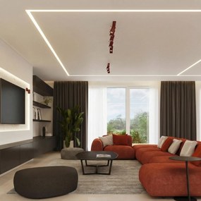 Sollux Lighting Stropní svítidlo RING 6L bordó