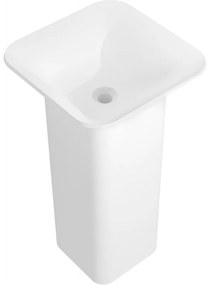 Mexen Ria volně stojící umyvadlo z konglomerátu 45 x 45 cm, bílá mat - 26584500