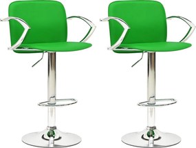 vidaXL Barové stoličky 2 ks umělá kůže [324704] Barva: Zelená