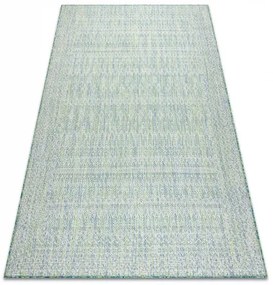 koberec SISAL SION aztécký 22184 Diamanty ploché tkaní zelená / modr velikost 200x290 cm | krásné koberce cz