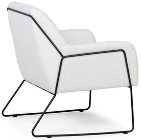 Bílé designové křeslo MILAN