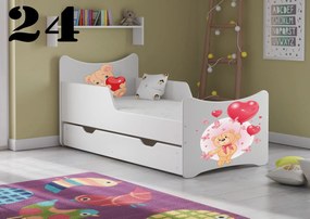 Plastiko Dětská postel se šuplíky Medvídek se srdíčky - 24 - 140x70