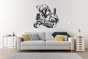 Lepy.cz Samolepka na zeď Star Wars -  Boba Fett Velikost (šířka x výška): 50x46cm, Barevná varianta: Bílá