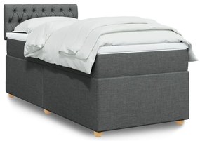 Box spring postel s matrací tmavě šedá 90x190 cm textil 3288843