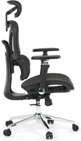 Kancelářská ergonomická židle PORTE II — síťovina, černá