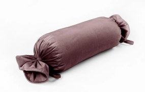 Biante Sametový polštář válec bonbon Velvet Premium SVP-019 Hnědofialový 15x80 cm