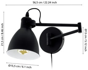 Eglo 97886 - Nástěnné svítidlo SAN PERI 1xE27/10W/230V